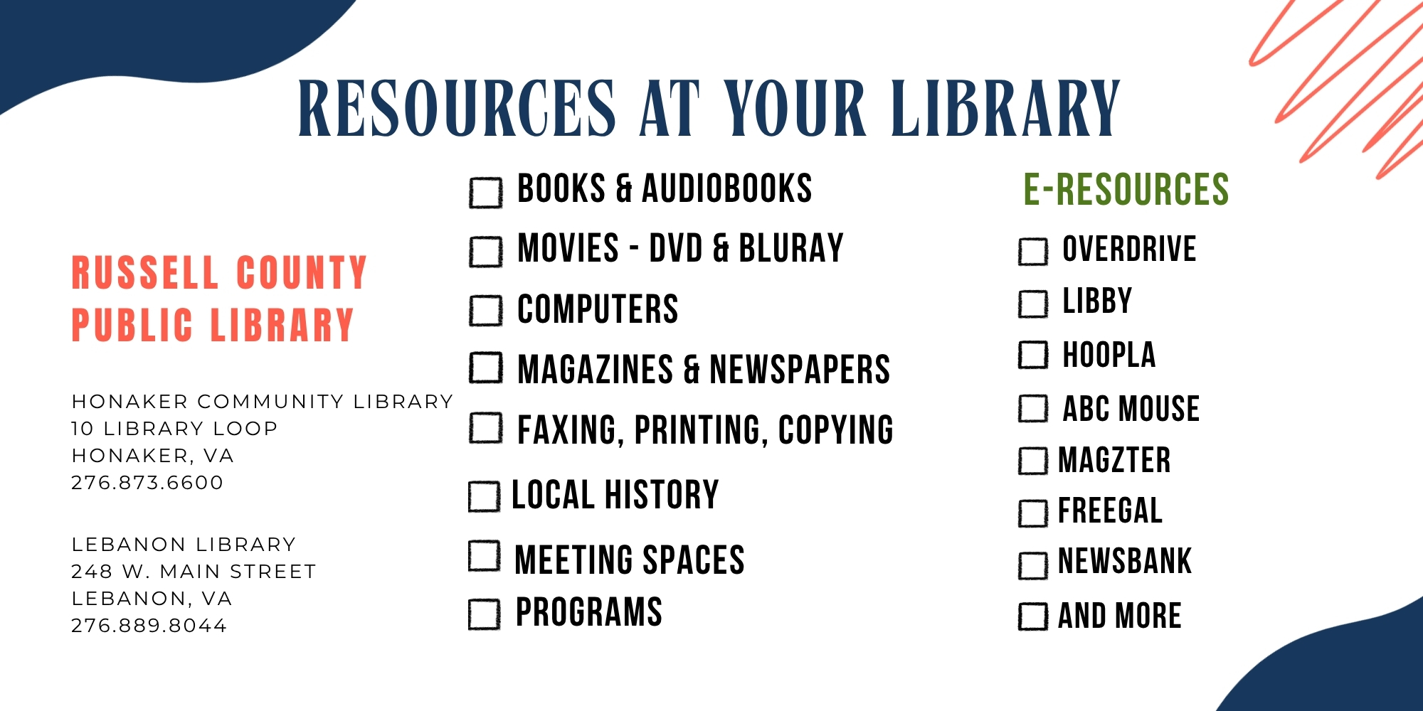 Russell County Public Library | Read – Learn – Explore